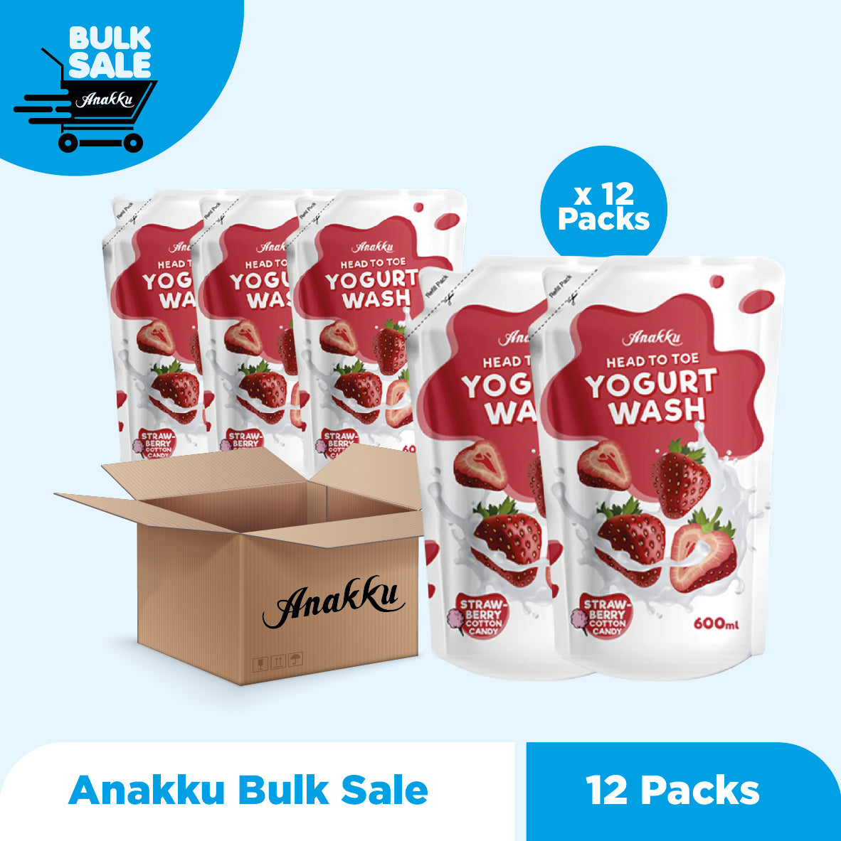 Bulk Sale- Anakku Baby Head To Toe Yogurt (Strawberry) - Refill ...